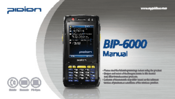 Pidion BIP 6000 Bedienungsanleitung | Manualzz