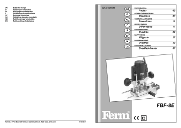 Ferm PRM1002, fbf 8 e Bedienungsanleitung | Manualzz