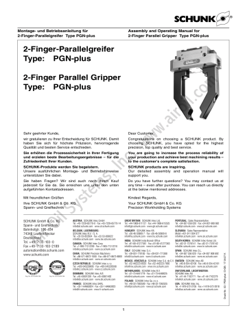 SCHUNK PGN-plus 100, PGN-plus 200, PGN-plus 160, PGN-plus 240, PGN-plus ...