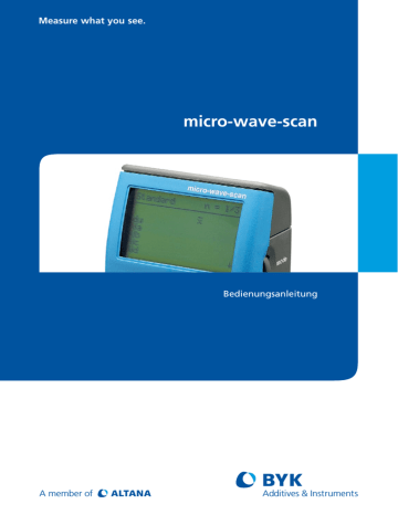 BYK-Gardner micro-wave-scan Bedienungsanleitung | Manualzz