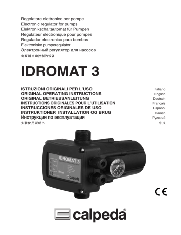 Calpeda IDROMAT 3 Instrucciones de operación | Manualzz