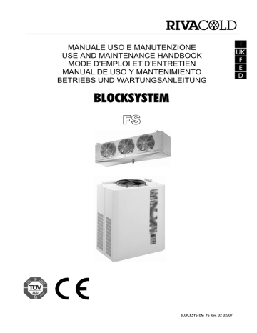 Rivacold BLOCKSYSTEM FS series Manuale utente | Manualzz