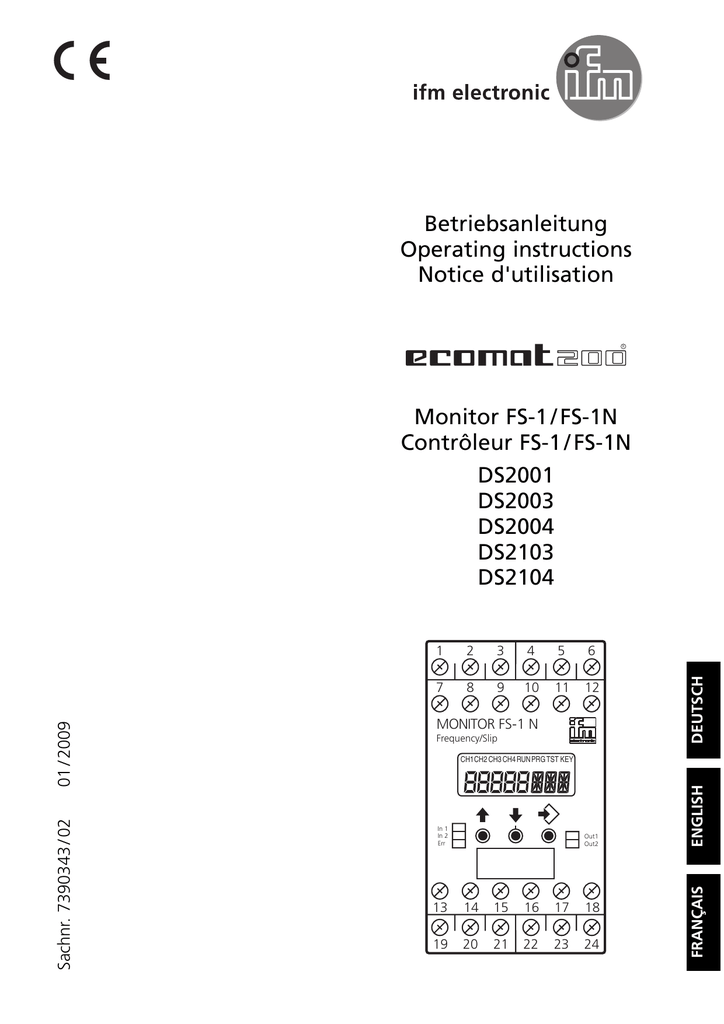 IFM Ecomat 200 DS2104 Operating Instructions Manual | Manualzz