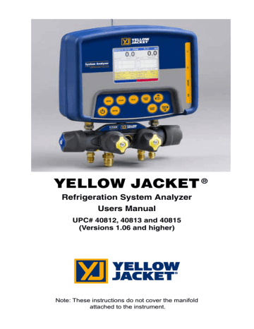 Yellow Jacket 40815 Operation Manual | Manualzz