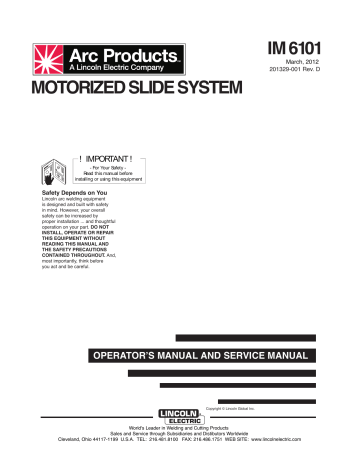 Arc Products MS40, MS250, MS450 Motorized Slide System, ST 40, ST 250 ...