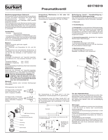 Burkert 6519 manual | Manualzz