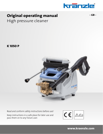 Kränzle K 1050 P Operating Manual | Manualzz