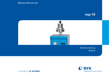 BYK esp-10 Single-Impact Tester Manual | Manualzz