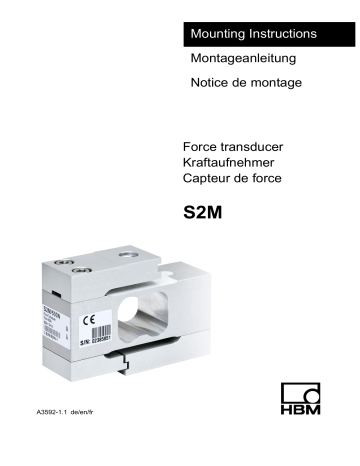 HBM S2M/50N, S2M Series, S2M/20N, S2M/100N, S2M/500N Manuel utilisateur | Manualzz