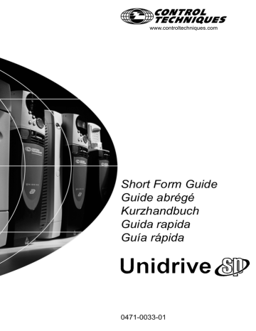 Unidrive SP Short Form Guide | Manualzz