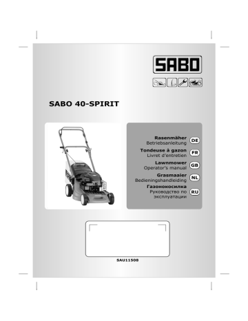 Sabo 40-SPIRIT Operator's Manual | Manualzz