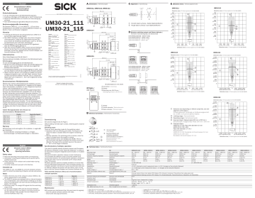 SICK UM30-213 Operating Manual | Manualzz