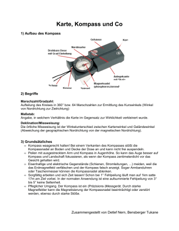 Kompass Anleitung - Orientierung im Gelände | Manualzz