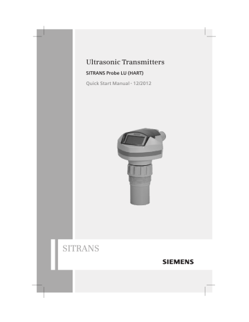 Siemens sitrans PROBE LU Quick Start Guide | Manualzz