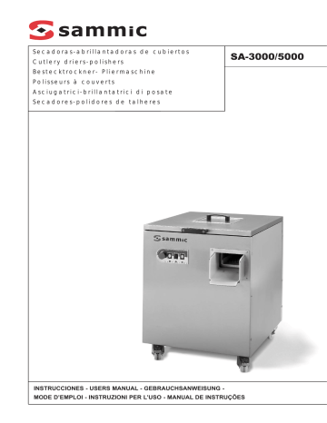 Cutlery dryer-polisher SA 3000, SA 5000 User Manual | Manualzz
