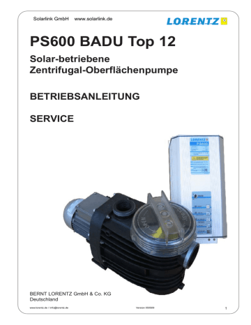 Solarpumpe BADU Top 12 Betriebsanleitung | Manualzz
