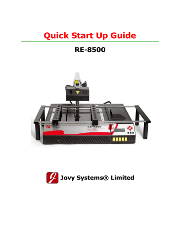 Reflow System RE 8500 Quick Start Up Guide | Manualzz