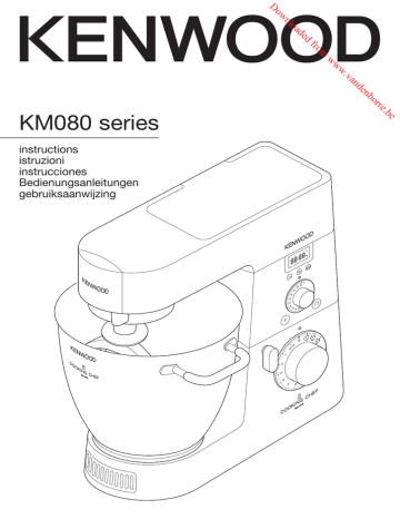 Kenwood Kitchen Machine KM080 series User Manual | Manualzz