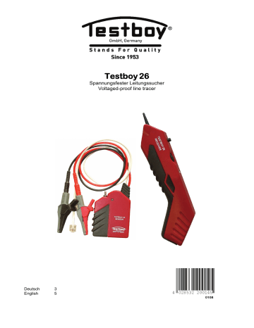 Testboy 26 Line Tracer User Manual | Manualzz