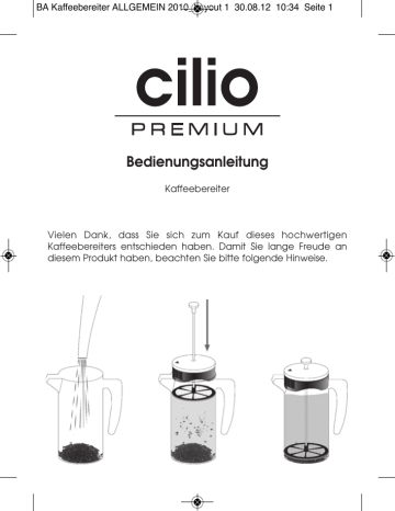 Cilio Premium Laura Benutzerhandbuch | Manualzz