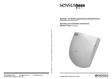 Sensus Network node Operating and Installation Instructions | Manualzz