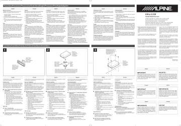 Alpine ERA-G320 Installation Manual | Manualzz