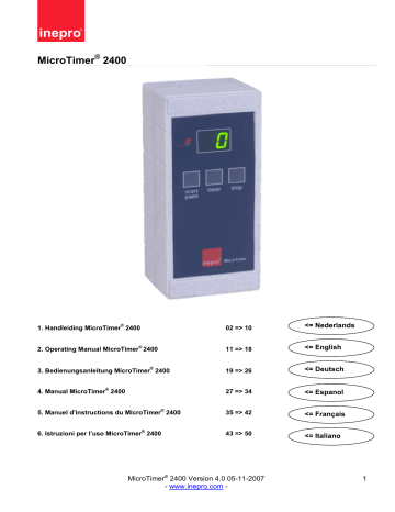 Inepro MicroTimer 2400 User manual | Manualzz