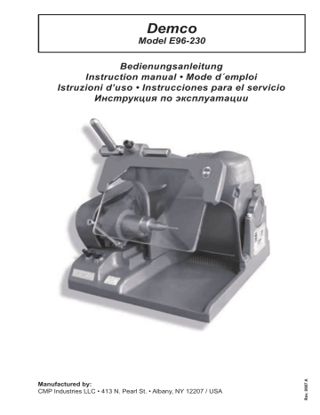 Demco High-Speed Grinder E96-230 Instruction manual | Manualzz