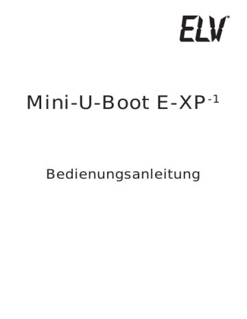 ELV E-XP-1 Mini Submarine User Manual | Manualzz