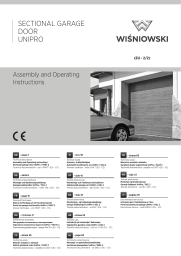 Wisniowski UniPro - Manual of use and maintenance, Assembly And Operating Instructions