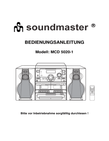 Soundmaster MCD 5020 Bedienungsanleitung | Manualzz