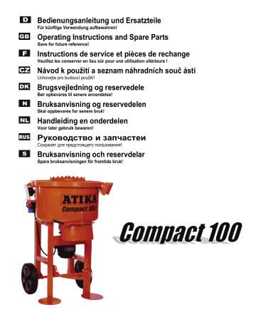 ATIKA COMPACT 100 Owner Manual | Manualzz