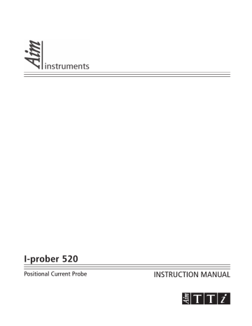 Aim-TTI I-prober 520 Instruction manual | Manualzz
