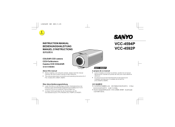 Sanyo VCC-4592P Instruction manual | Manualzz
