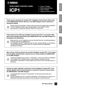 ICP1 Owners Manual | Manualzz