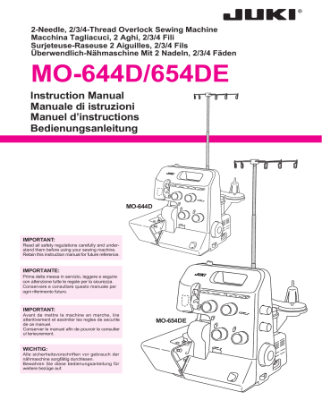 Juki MO-644D Instruction manual | Manualzz