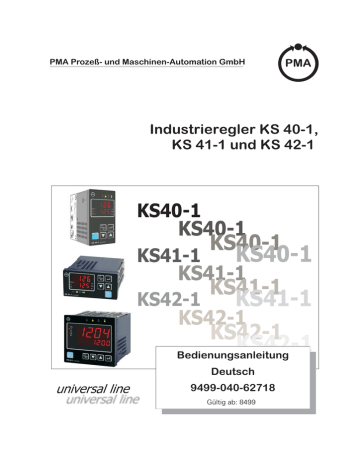 PMA universal KS 40-1 Bedienungsanleitung | Manualzz