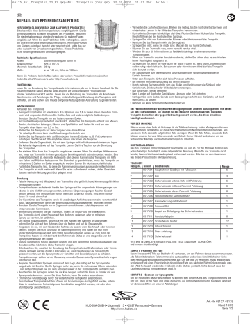 Trampoline Jump In Assembly Instructions | Manualzz