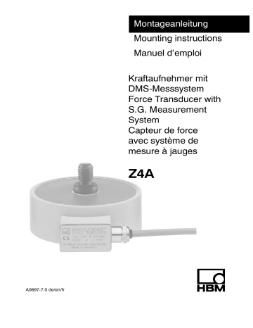 HBM Z4A Force Transducer Mounting Instructions | Manualzz
