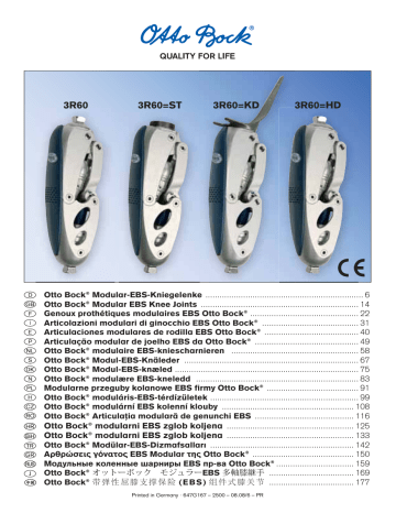 Otto Bock Modular EBS 3R60 Instructions for Use | Manualzz