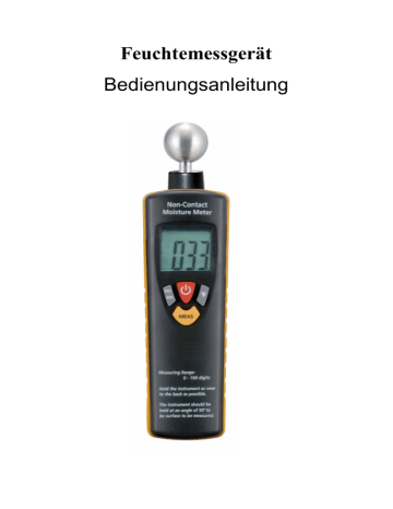 Moisture Meter Instruction Manual | Manualzz