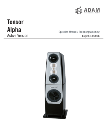 Adam Tensor Alpha User manual | Manualzz