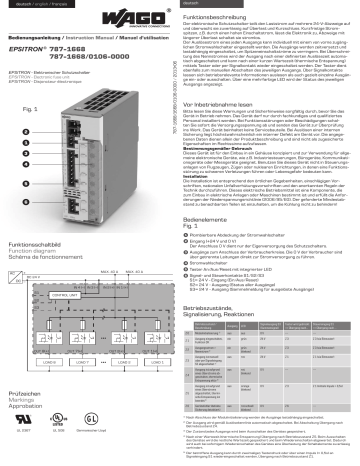 WAGO EPSITRON 787-1668 Instruction Manual | Manualzz