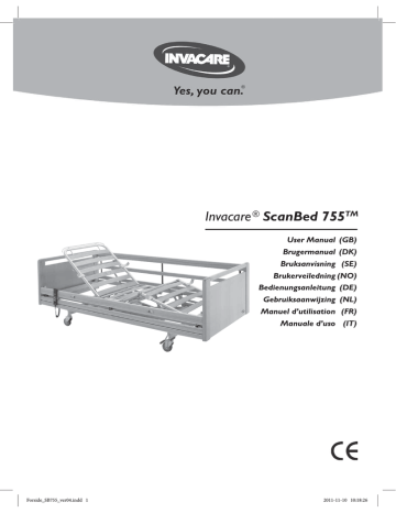 Invacare ScanBed 755 Användarmanual | Manualzz