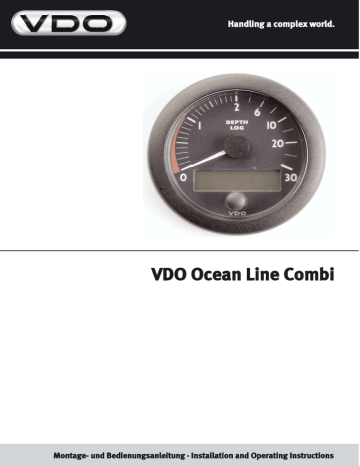 VDO Ocean Line Combi Installation and Operating Instructions | Manualzz