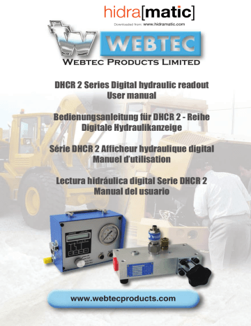 Digital Hydraulic Readout DHCR 2 Series User Manual | Manualzz