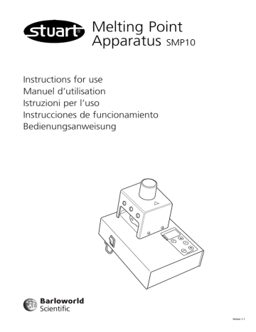 Stuart Melting Point Apparatus SMP10 Instructions | Manualzz