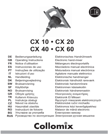 Collomix CX 10, Cx 40, CX 20 Instrukcja obsługi | Manualzz