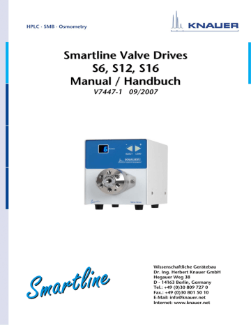 Knauer Smartline Valve Drives S6, S12, S16 User Manual | Manualzz