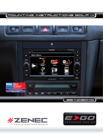 ZENEC ZE-NC2040 Mounting Instructions | Manualzz